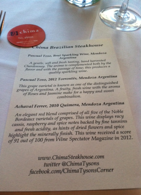 Chima Steakhouse: Tysons Corner Delight – History & Wine